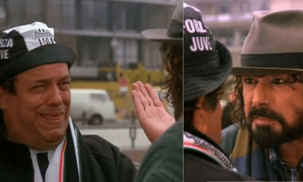 Bombolo juventino, schiaffeggiato dall'ispettore Giraldi