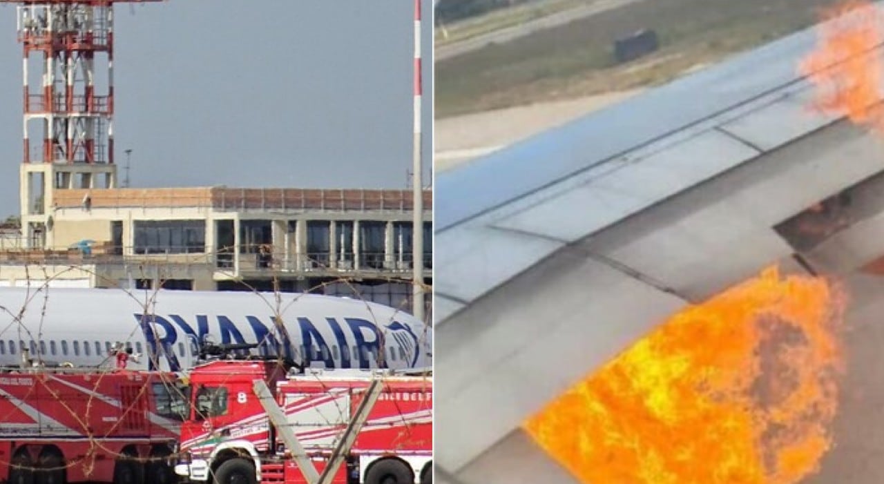 Ryanair, "fiammata" durante il decollo a Brindisi